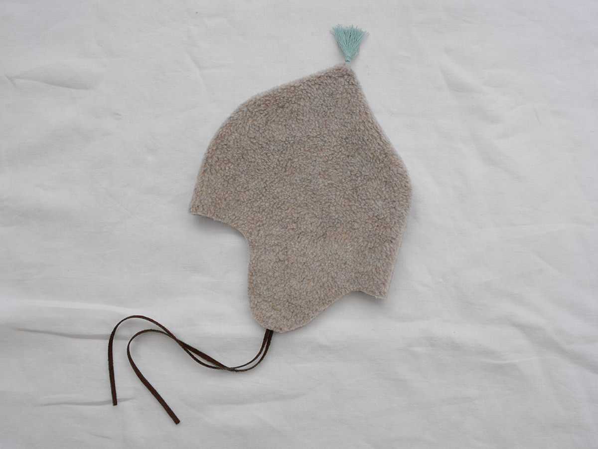 MAKIE Unisex Winter Baby Bonnet - Fleece Bonnet - Beige