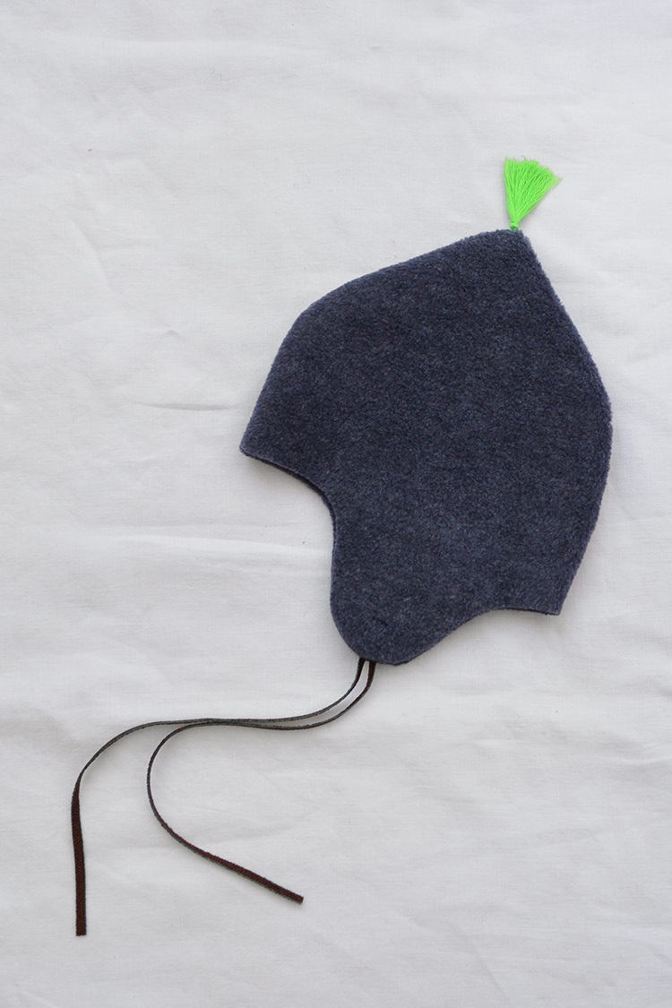MAKIE Unisex Winter Fleece Bonnet Newborn - Fleece Bonnet - Charcoal