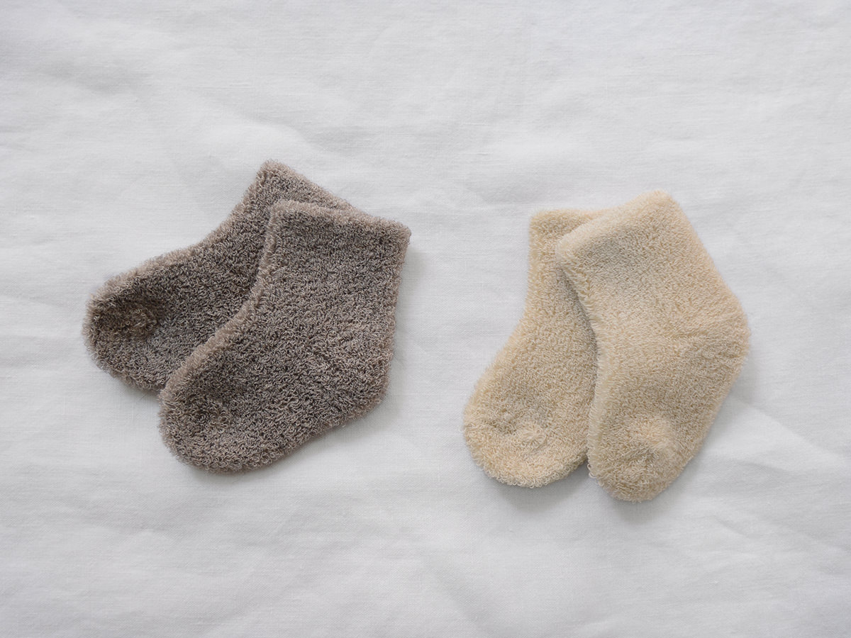 Yahae, Organic Cotton x Yak Blended Pile Socks - MAKIE