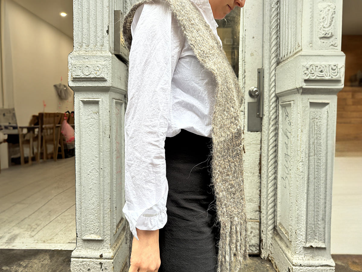 Atem/Meta, Hand Woven Open Side Vest - Dark Brown - MAKIE