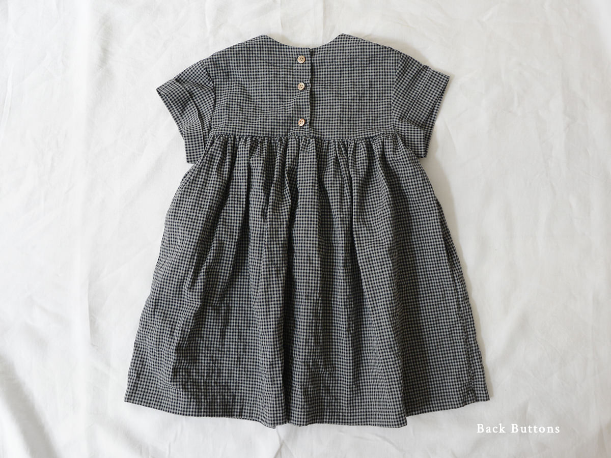 Dress Serene - Charcoal Gingham Check - MAKIE