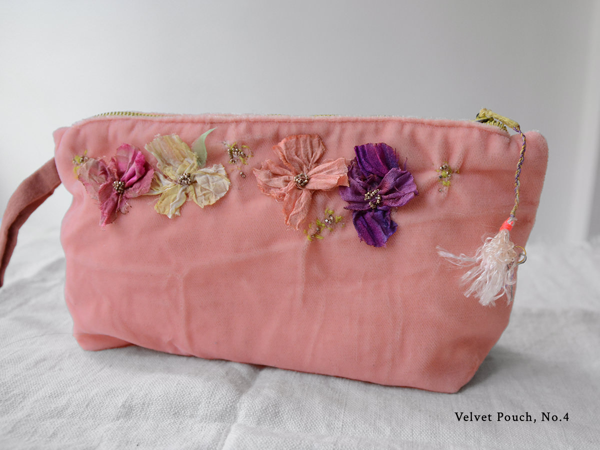 Antonia Rossi, Embroidered Velvet Pouch - Group B - MAKIE